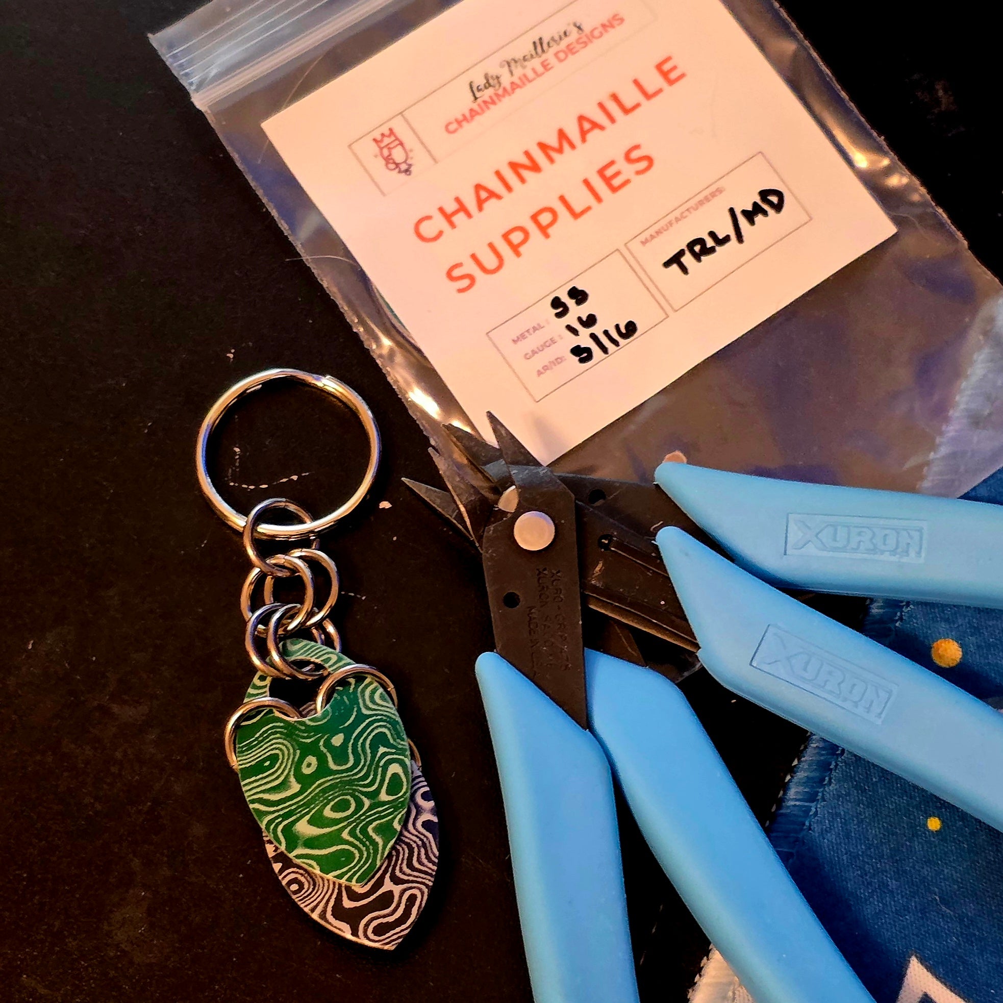 Linear Scalemaille Keychain DIY Kit and Tutorial – LadyMaillerieDesigns